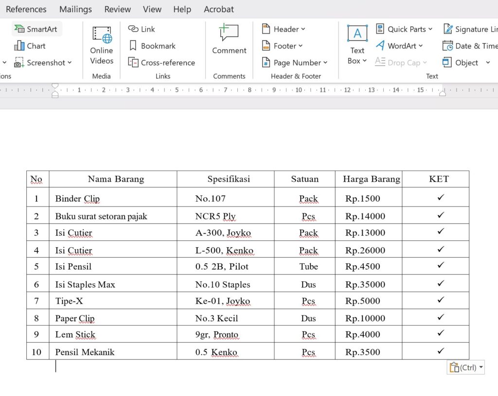 Cara Menambahkan Simbol Ceklis atau Tanda Centang di Microsoft Office Word