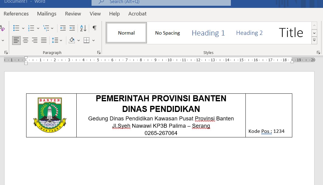 Cara Membuat Kop Surat Resmi Rapi dan Mudah di Ms Word