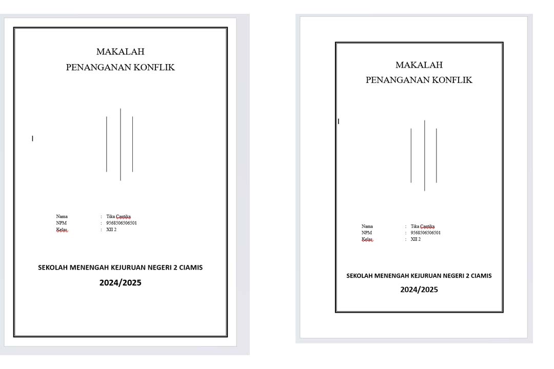 Cara Membuat Border Halaman Sesuai Dengan Ukuran Margin